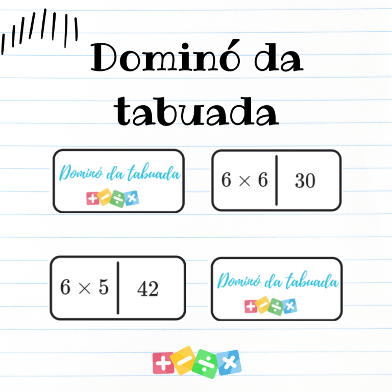 Tabuada – jogo de dominó – Matemaginando