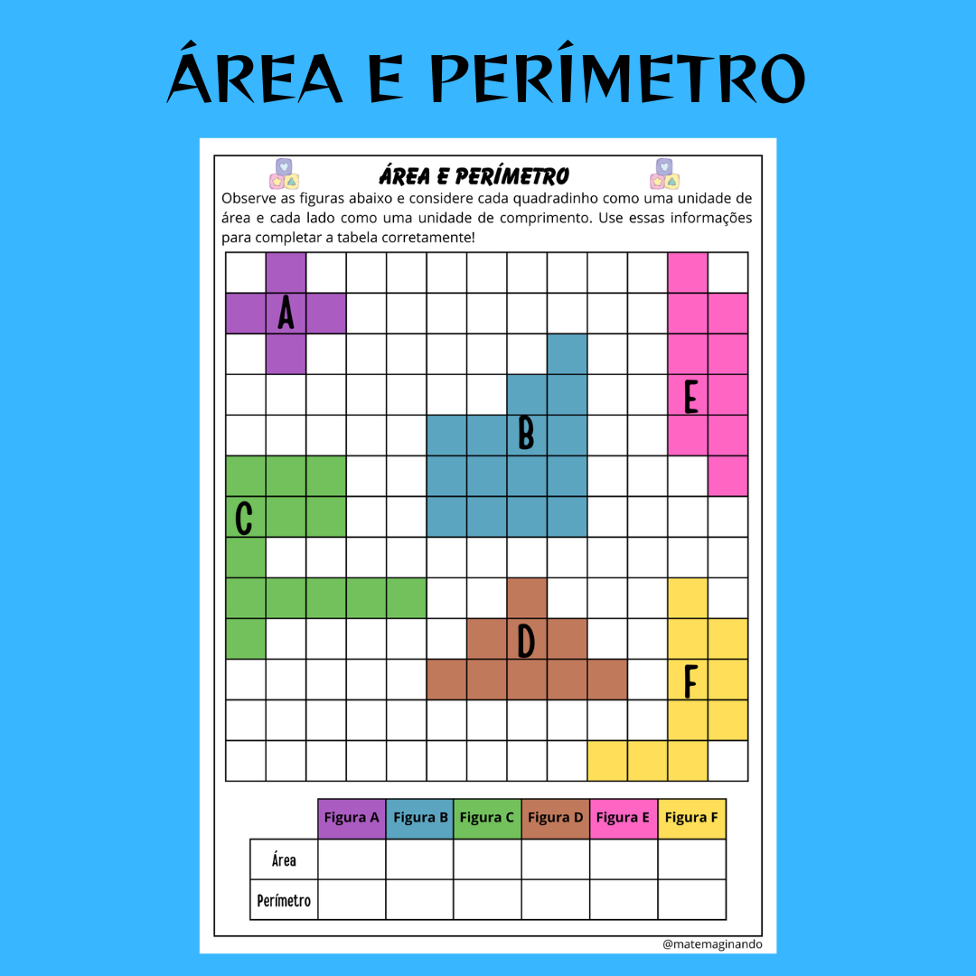 Cálculo de Área e Perímetro – Matemaginando