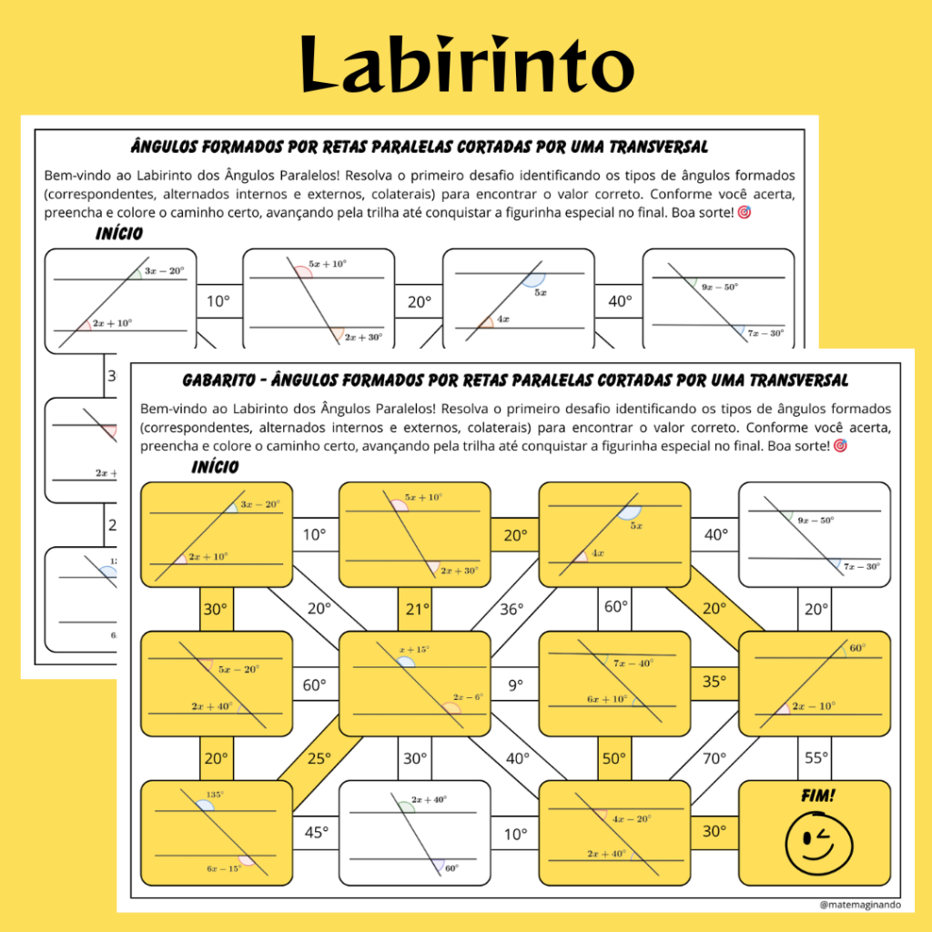 Labirinto dos Ângulos Paralelos: Explore e Aprenda! – Matemaginando